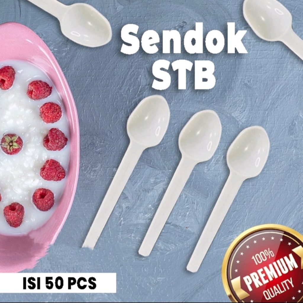 Jual Sendok STB Pudding Jelly Yogurt Putih Susu Tebal - Isi 50 pcs ...