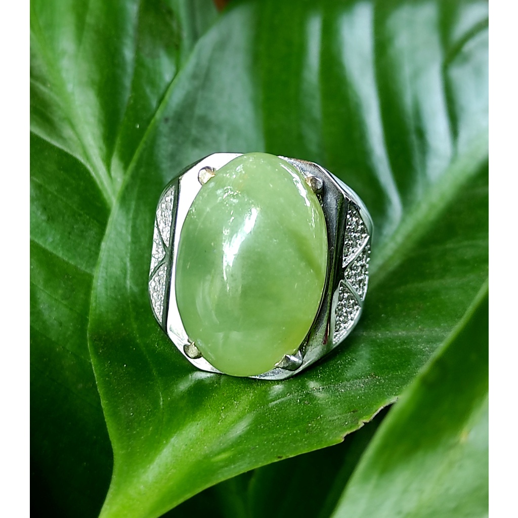 Jual 13.63gr Cincin Akik Pria - Batu Serpentine Asal Sumatera | Shopee ...