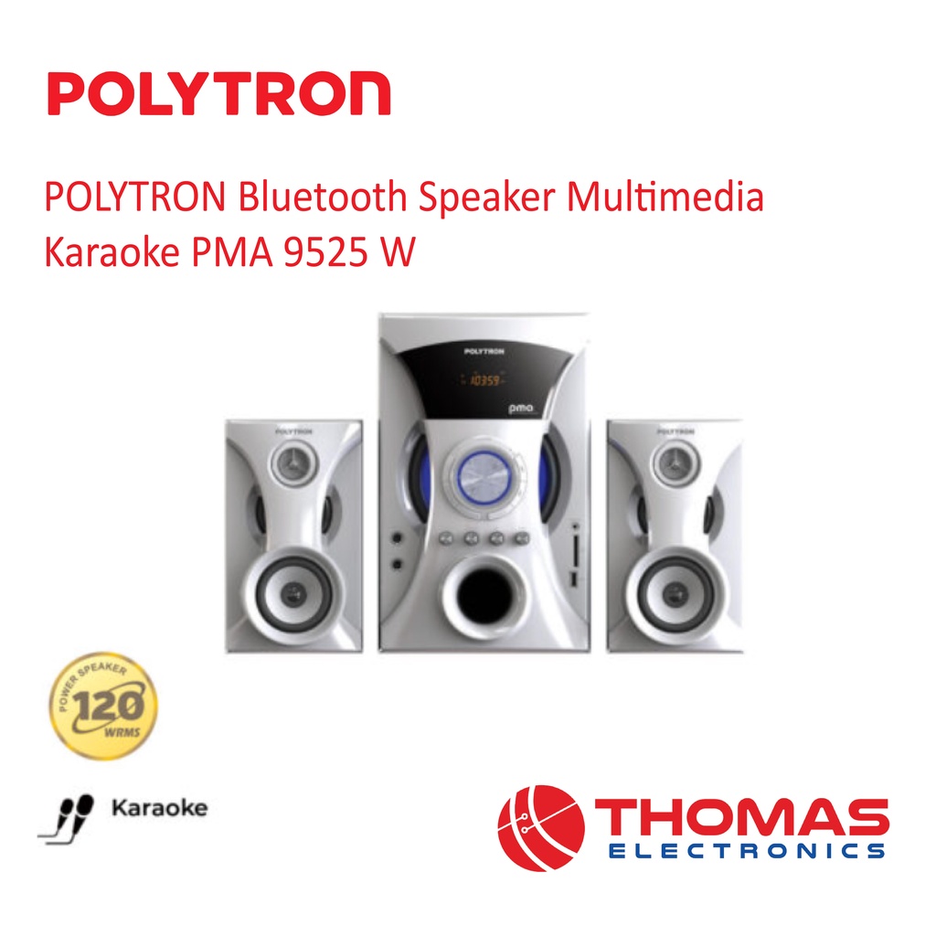Jual POLYTRON Multimedia Speaker PMA 9525 W Bluetooth Karaoke PMA9525W ...