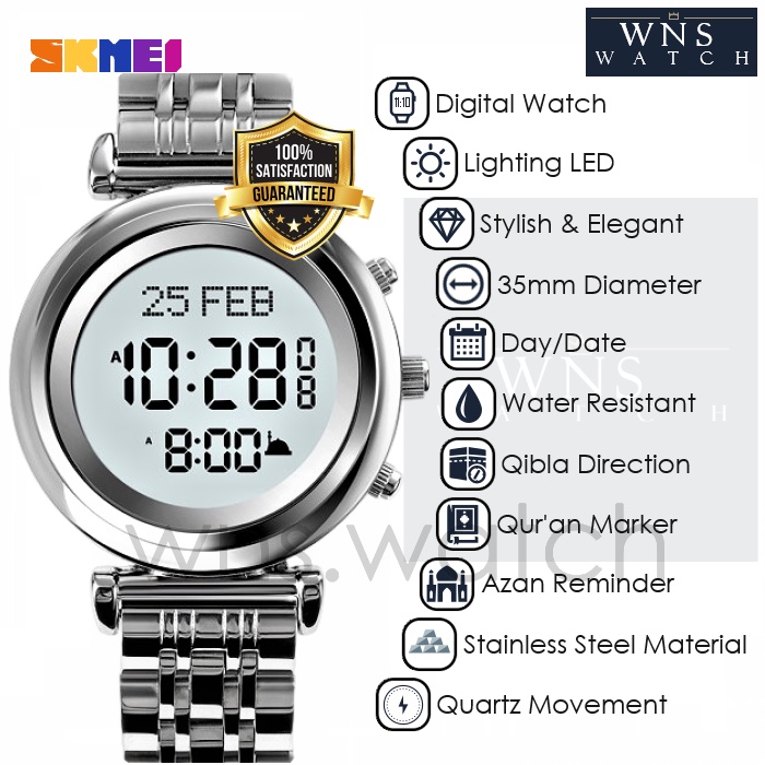 Jual [LIMITED] Jam Tangan Rantai Digital Wanita Original Muslim Qibla ...