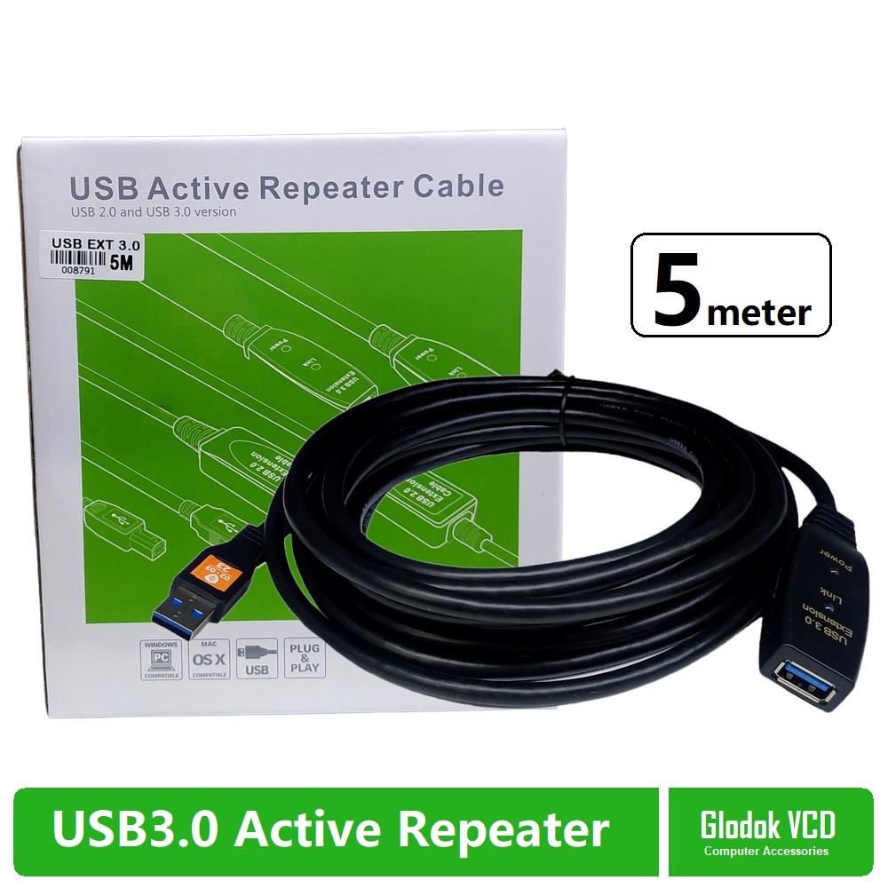 Jual Kabel USB 3.0 Active Extender with Chipset Extension 5M | Shopee ...