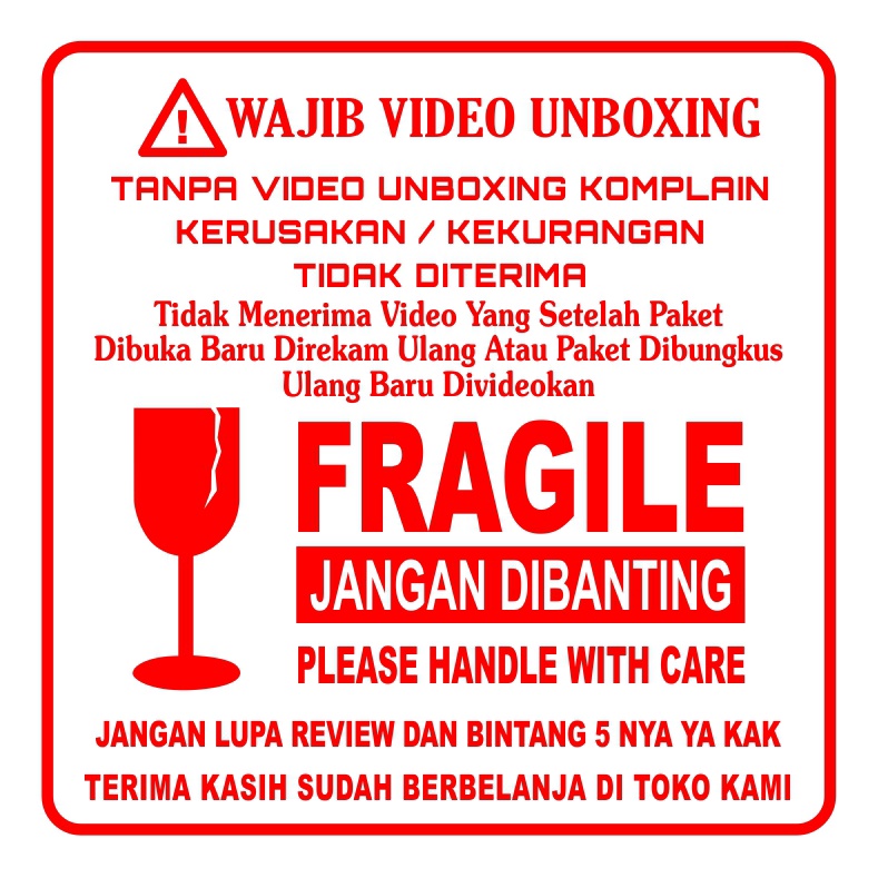 Jual Stempel Custom STEMPEL PACKING, STEMPEL UNBOXING, STEMPEL FRAGILE ...