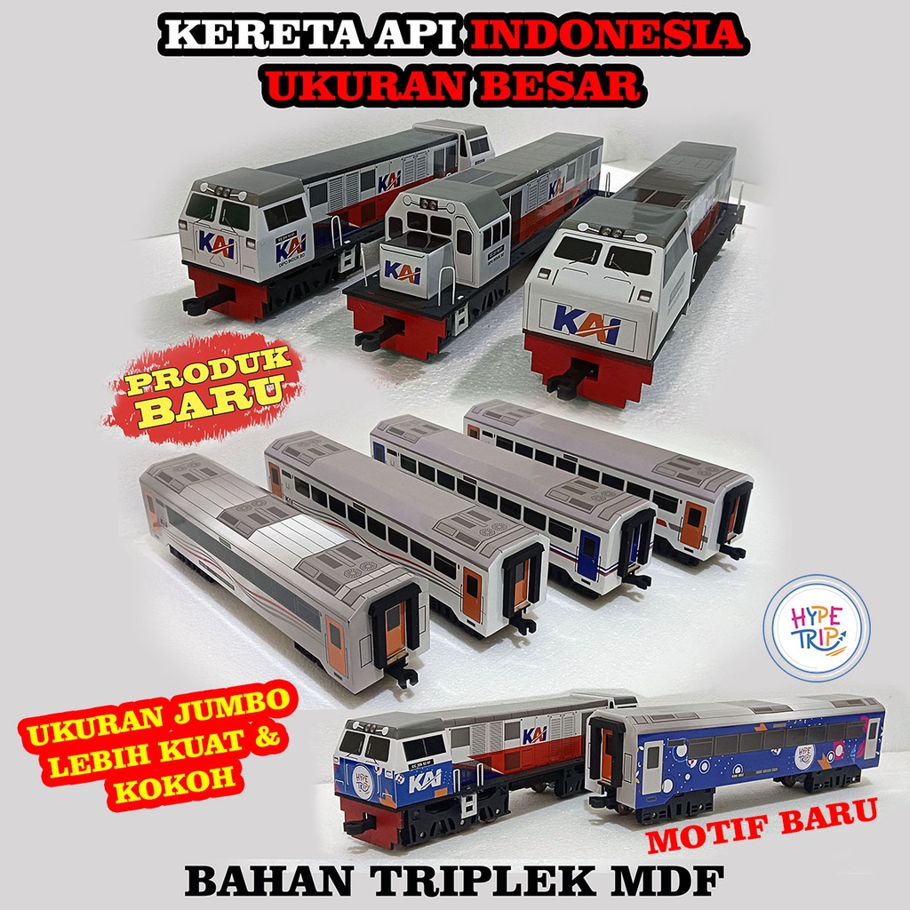 Jual Mainan Kereta Api Indonesia - Lokomotif Kereta Api Triplek MDF ...