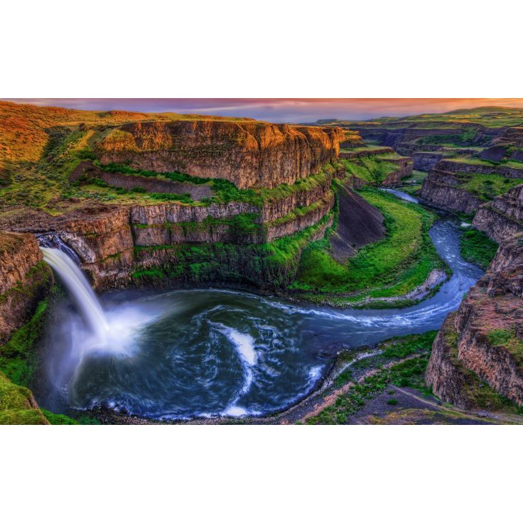 Jual Repro Digital Lukisan Gambar Foto Air Terjun Waterfall Money ...