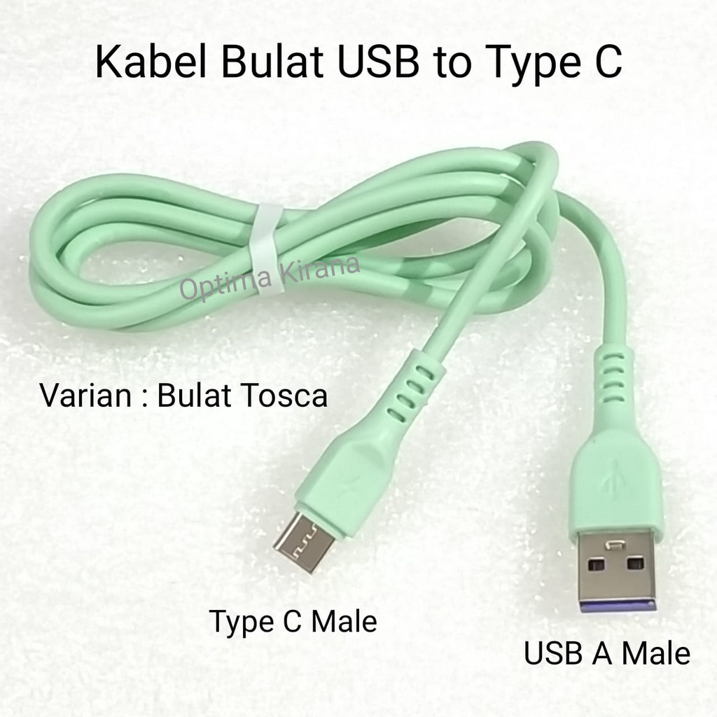 Jual Kabel Bulat USB to USB Type C Data PC Sync Cas HP | Shopee Indonesia