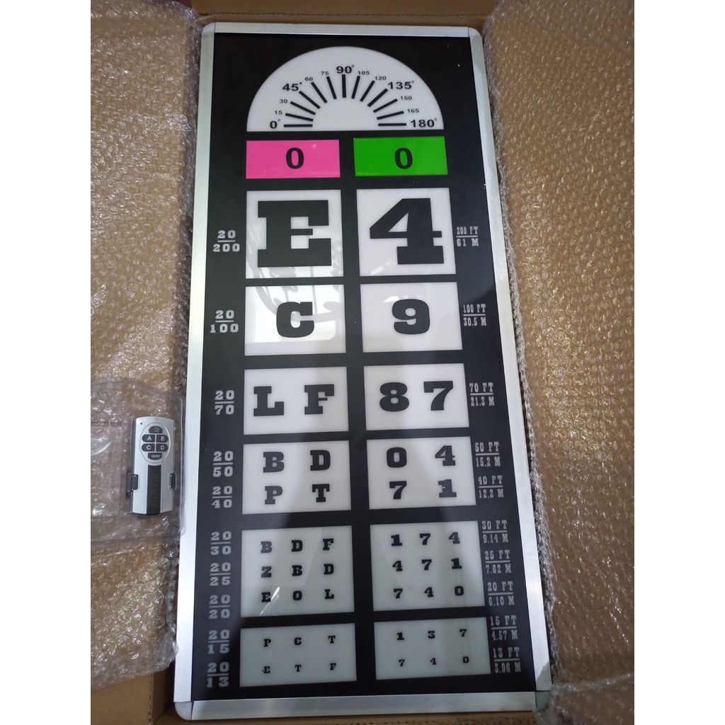 Jual SNELEN CHART ELEKTRIK NEW WITH REMOTE ALAT BACA TES MATA SNELLEN ...