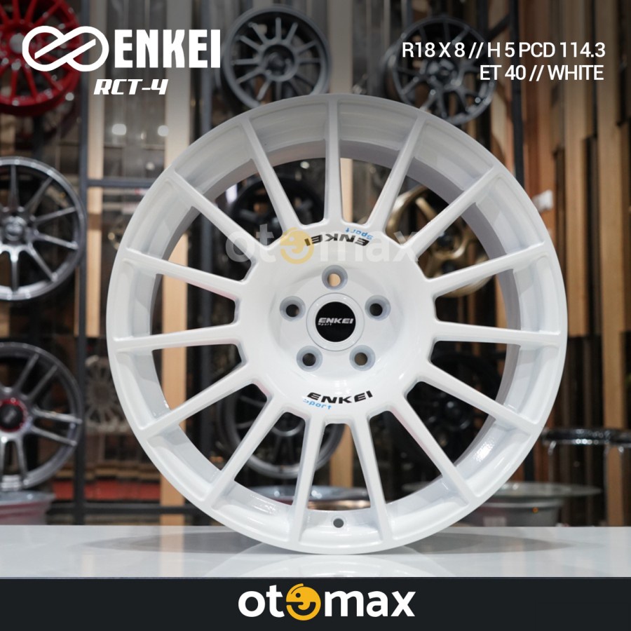 Jual Velg Mobil Enkei RTC-4 Ring 18 PCD 114.3 White | Shopee Indonesia