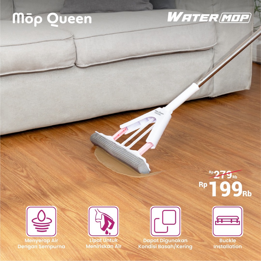 Jual Mop Queen Water Mop (Pel Lipatan) | Shopee Indonesia