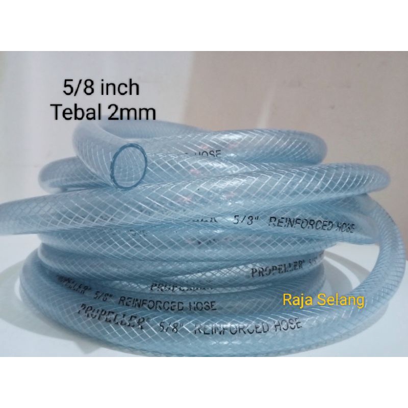 Jual Selang air Bening 5/8"inch Tebal 2mm Harga Permeter | Shopee Indonesia