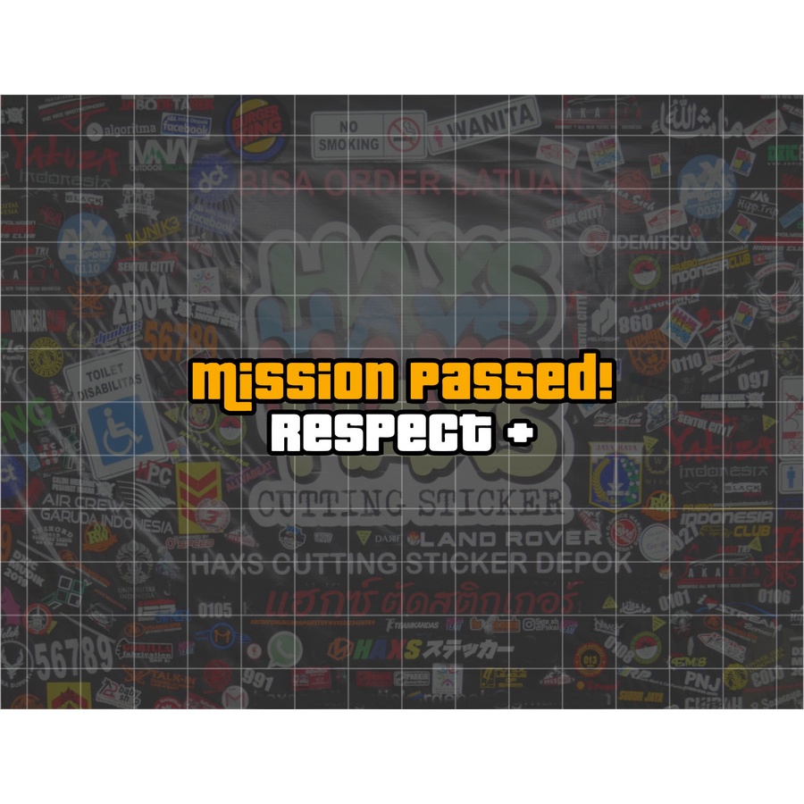 Jual Cutting Sticker Mission Passed Ukuran 8 Cm Untuk Motor Mobil ...