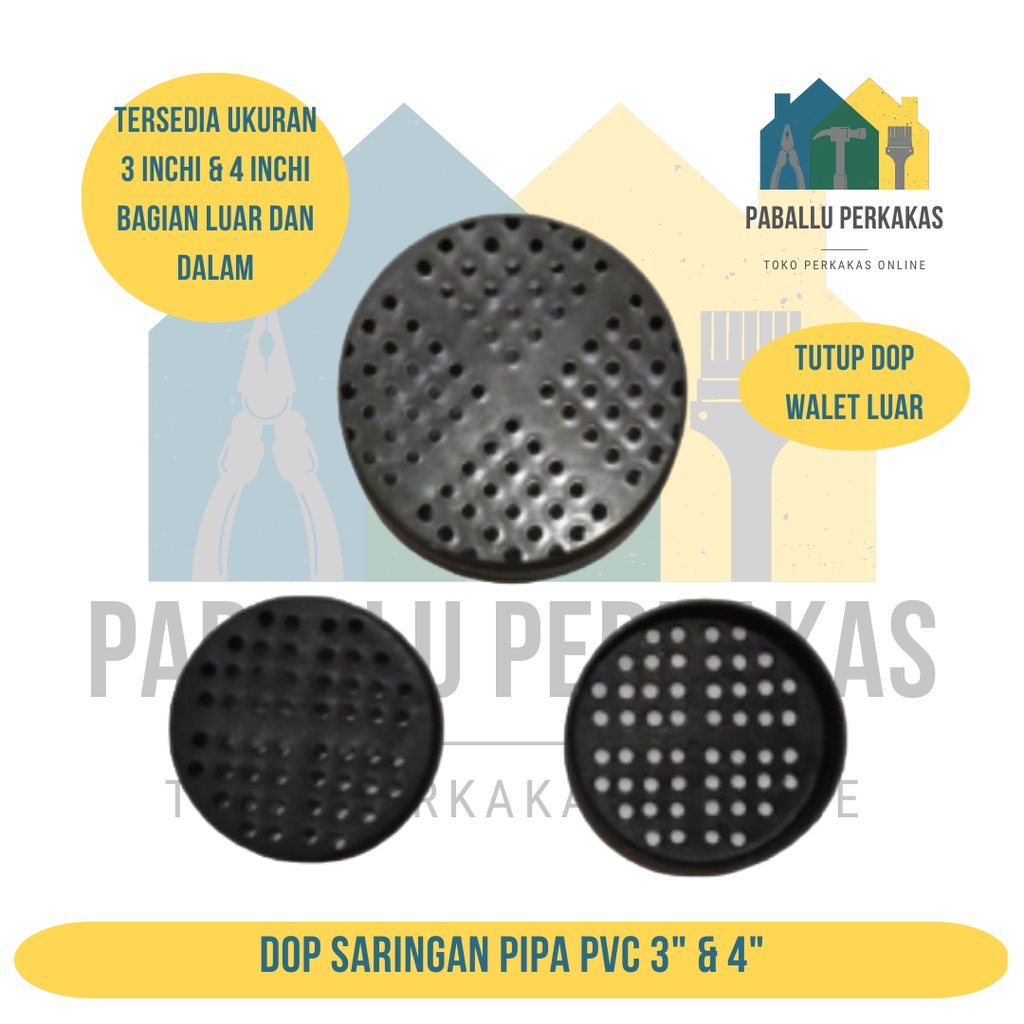 Jual Tutup Dop Biopori Saringan Walet Kotak PVC 3" 4" inch / Tutup Pipa ...