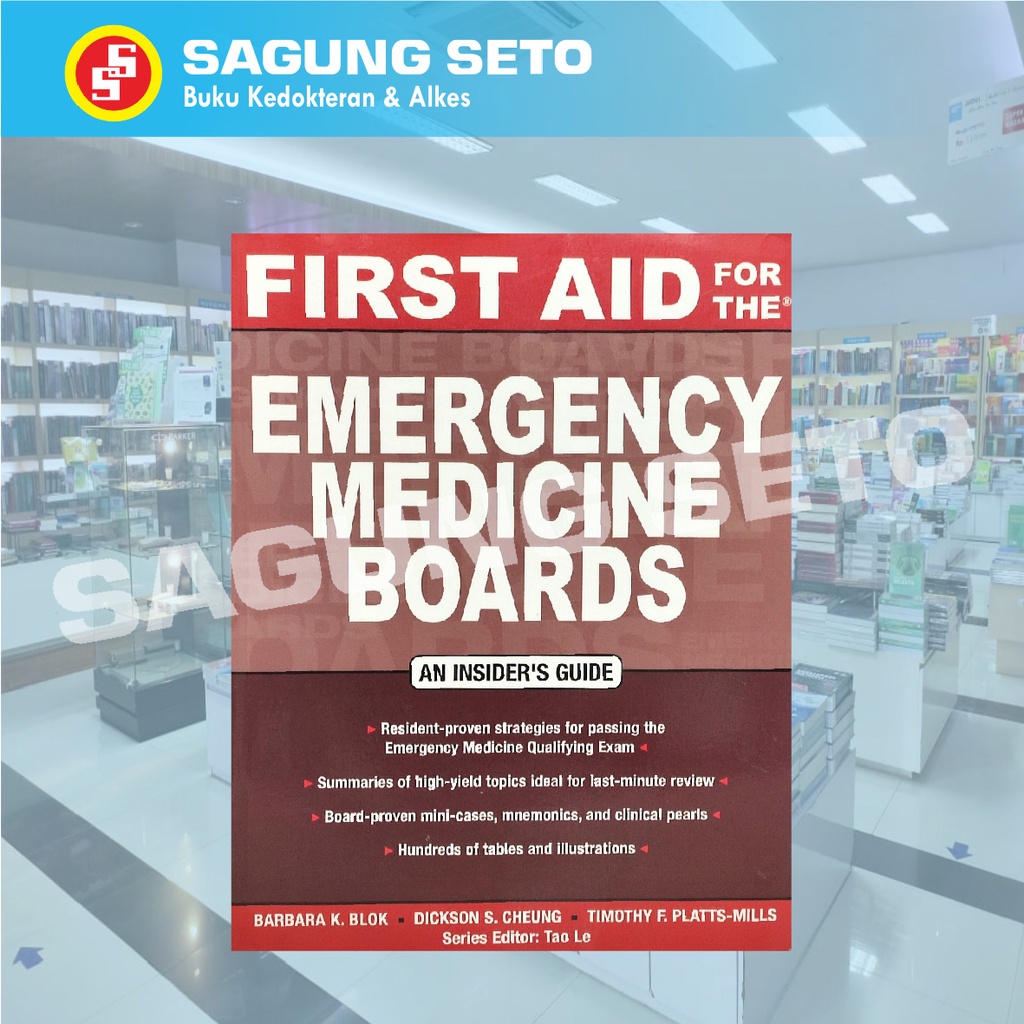 Jual FIRST AID FOR THE EMERGENCY MEDICINE BOARDS - K. BLOK | Shopee ...