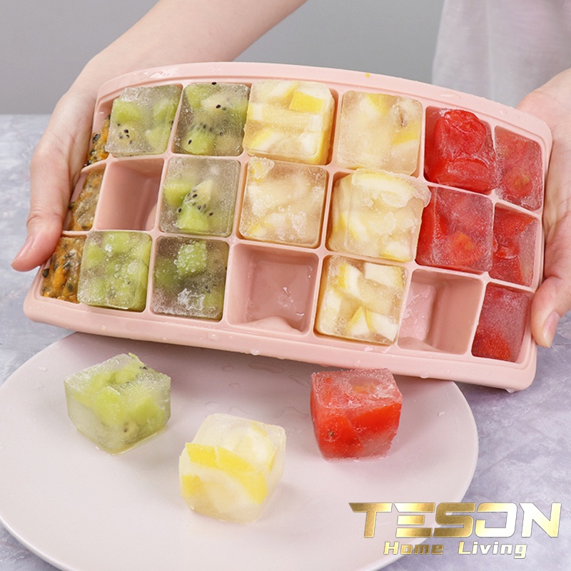 Jual Cetakan Tempat Es Batu 18 Kotak / Ice Cube Tray Silicone | Shopee ...