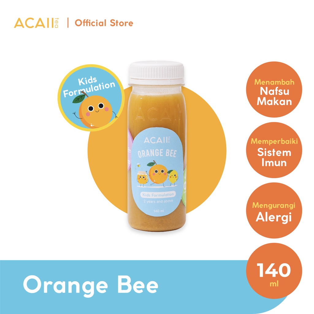 Jual Acaii Tea Kids Orange Bee 140ml | Shopee Indonesia