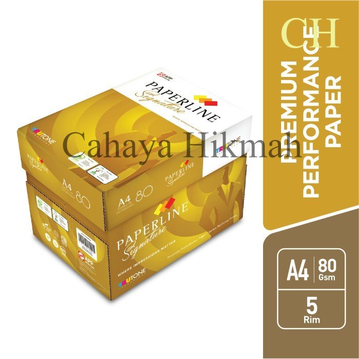 Jual Paperline Signature Kertas Print & Fotocopy 80 GSM A4 - 1 Boks = 5 ...