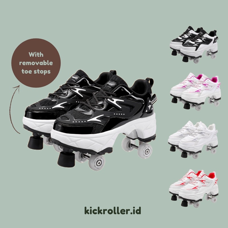 Jual Kick Roller Shoes with Removable Toe Stops - Sepatu Roda | Shopee ...