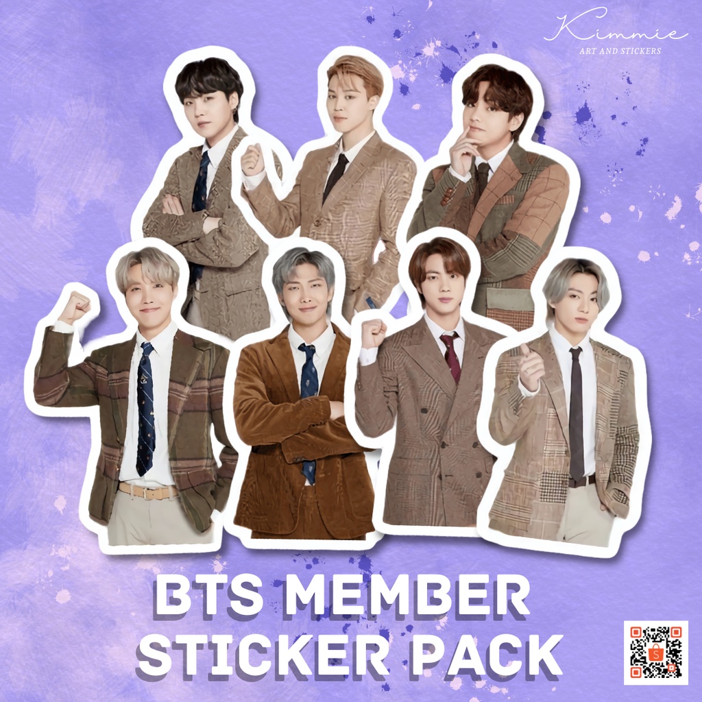 Jual Sticker Pack BTS Member | Stiker Member BTS Bangtan JungKook V Jin ...