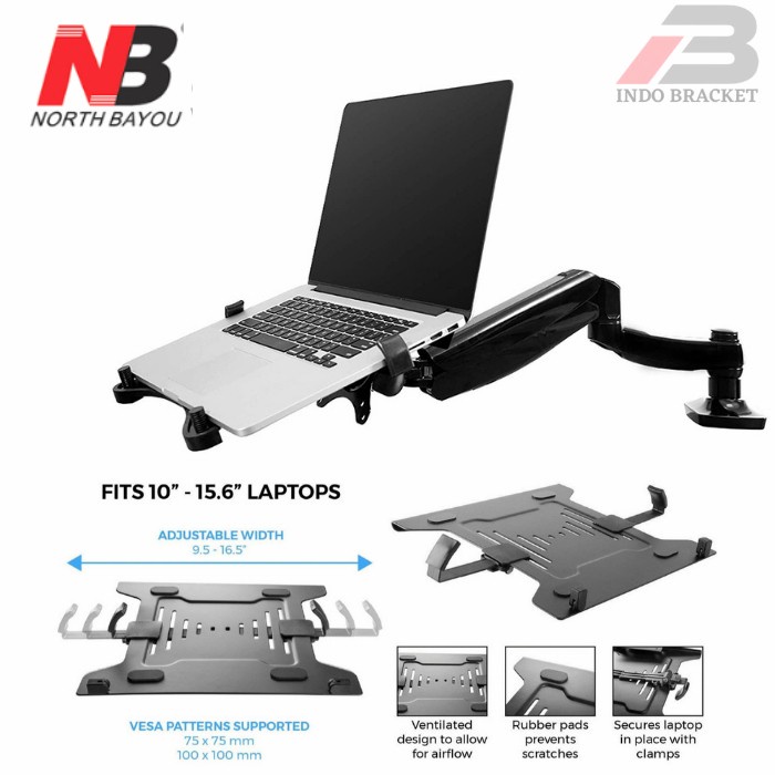 Jual Bracket Bracket Laptop Bracket Note Book Full Motion North Bayou 1 ...