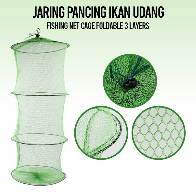 Jual jaring pancing ikan dan udang 3 layer | Shopee Indonesia