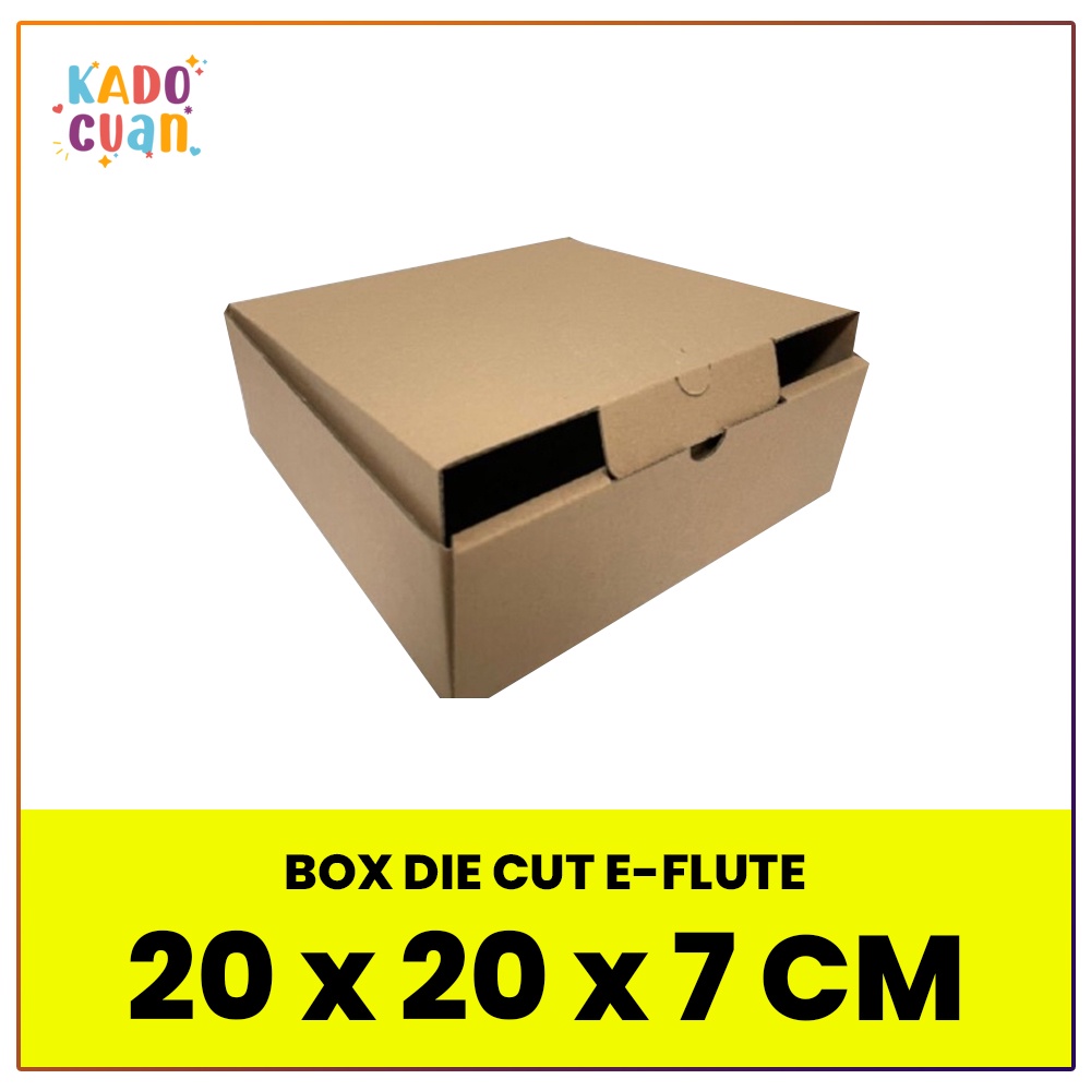 Jual KARDUS 20x20x7 / BOX KARTON CORUGATED DIE CUT E-FLUTE / KOTAK KADO ...
