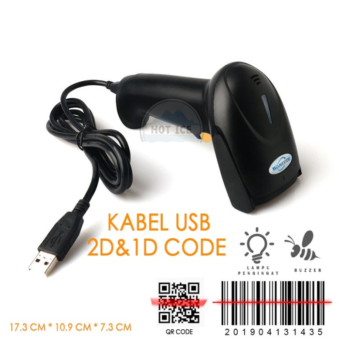 Jual Scanner Barcode Scanner Wireless 2D Qr Code Radall With Storage ...