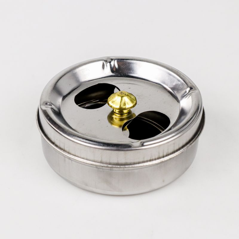 Jual Asbak Rokok Portable Rotation Enclosed Stainless Steel | Shopee ...