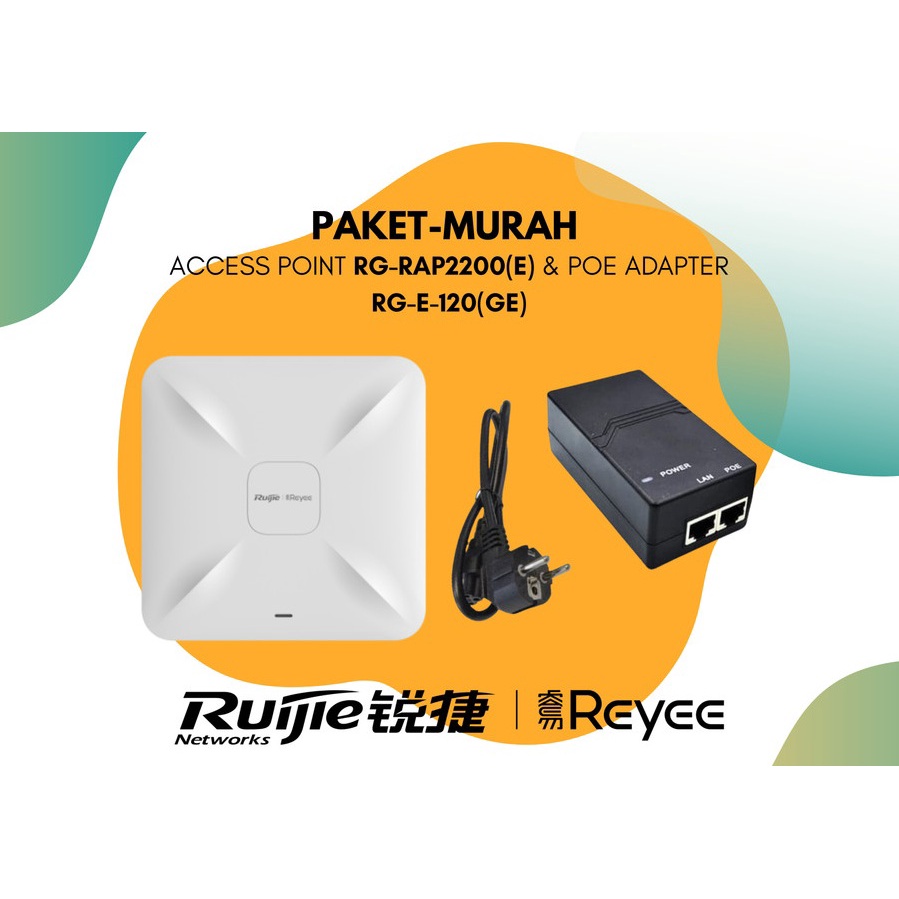 Jual RUIJIE RG-RAP2200E & RG-E-120GE RUJIE REYEE INDOOR ACCESS POINT ...