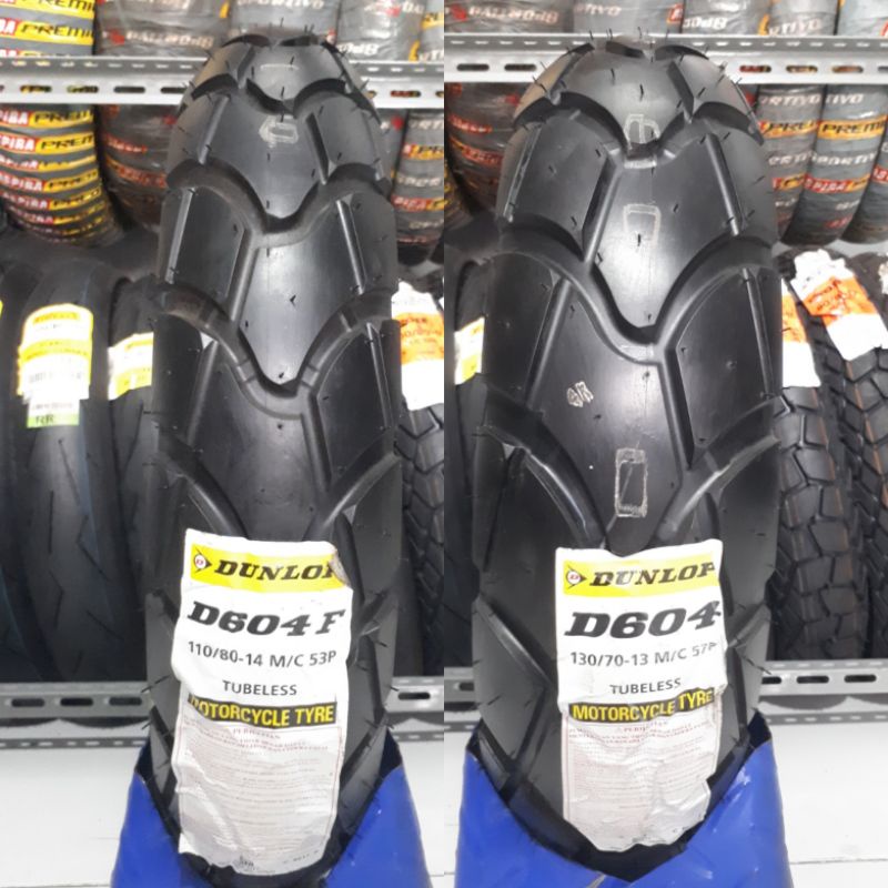 Jual Ban DUNLOP D604 Trailmax Paket 110.80.14 dan 130.70.13 Ban Dual Purpose Motor Matic HONDA ...