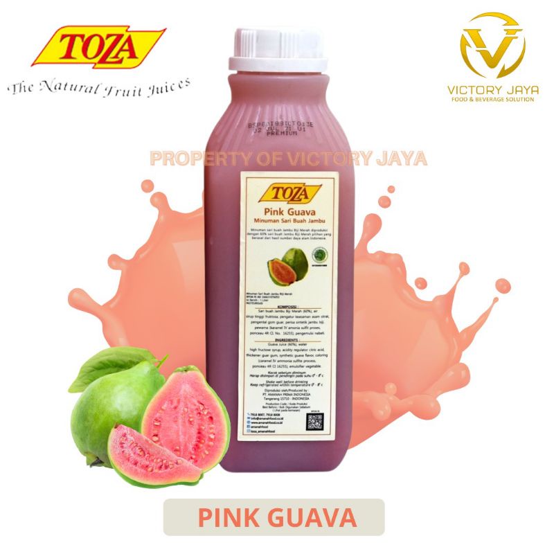 Jual Toza juice pink guava jambu 1 liter / juice konsentrat / jus ...