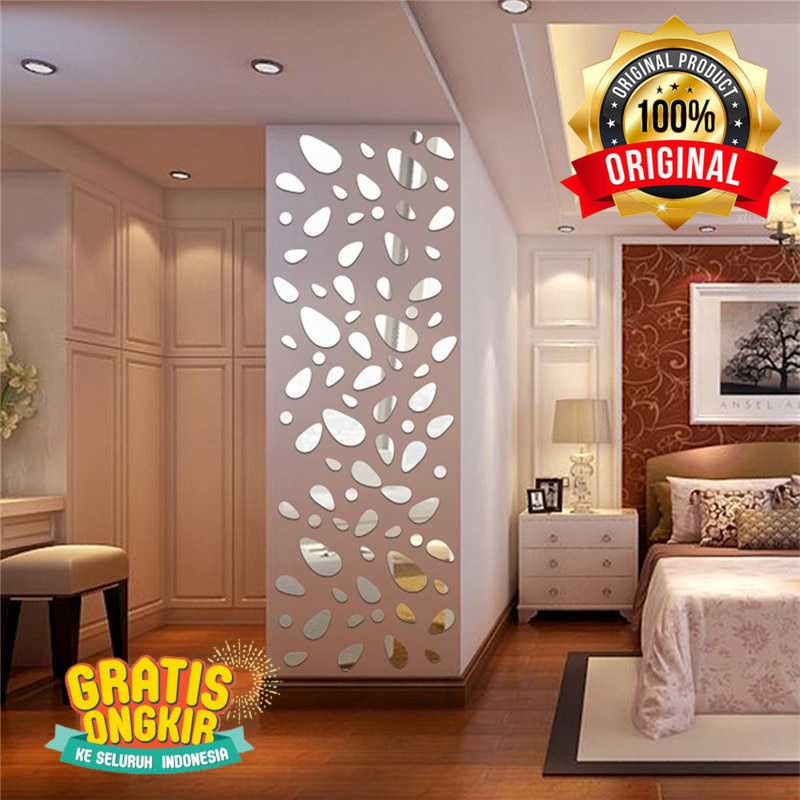 Jual Sticker Dekorasi Dinding Mural Mirror Acrylic 13 PCS - SL09 ...