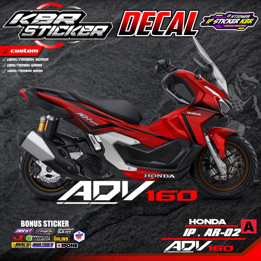 Jual (COD) STICKER DECAL ADV 160- STICKER VARIASI TERBARU DECAL ADV 160 ...