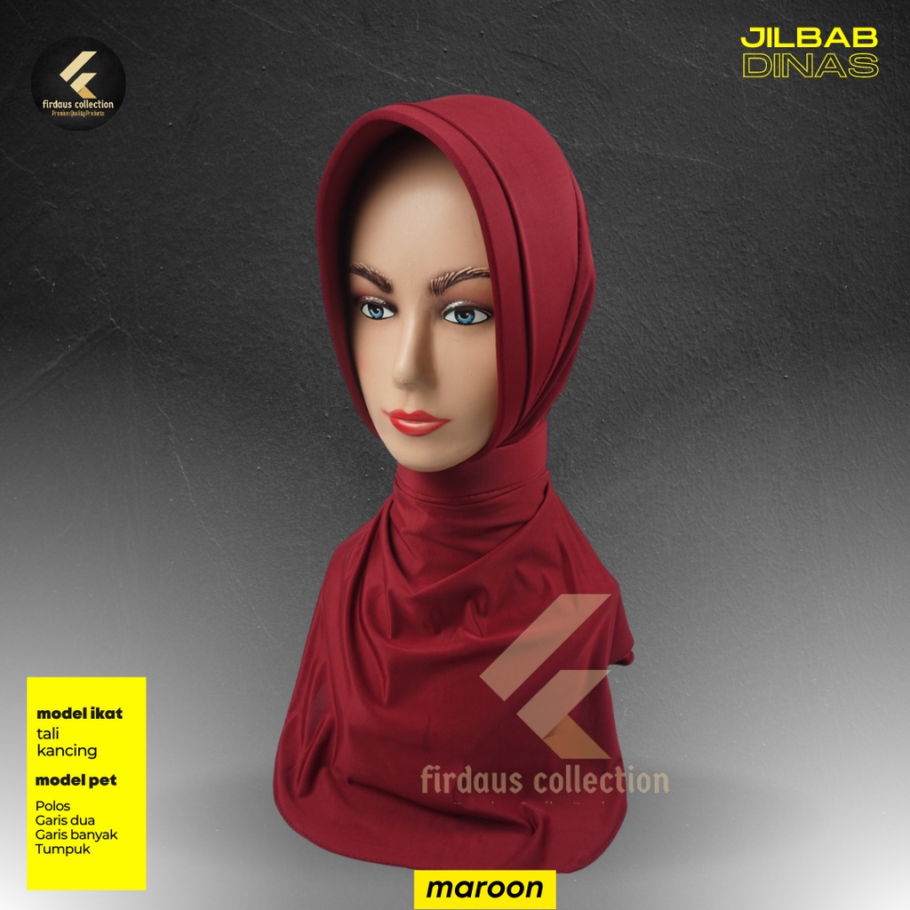 Jual Jilbab Dinas ANTI TEMBEM Murah POLWAN/psh bhayangkari/persit/pnspolri/pns dishub/security ...