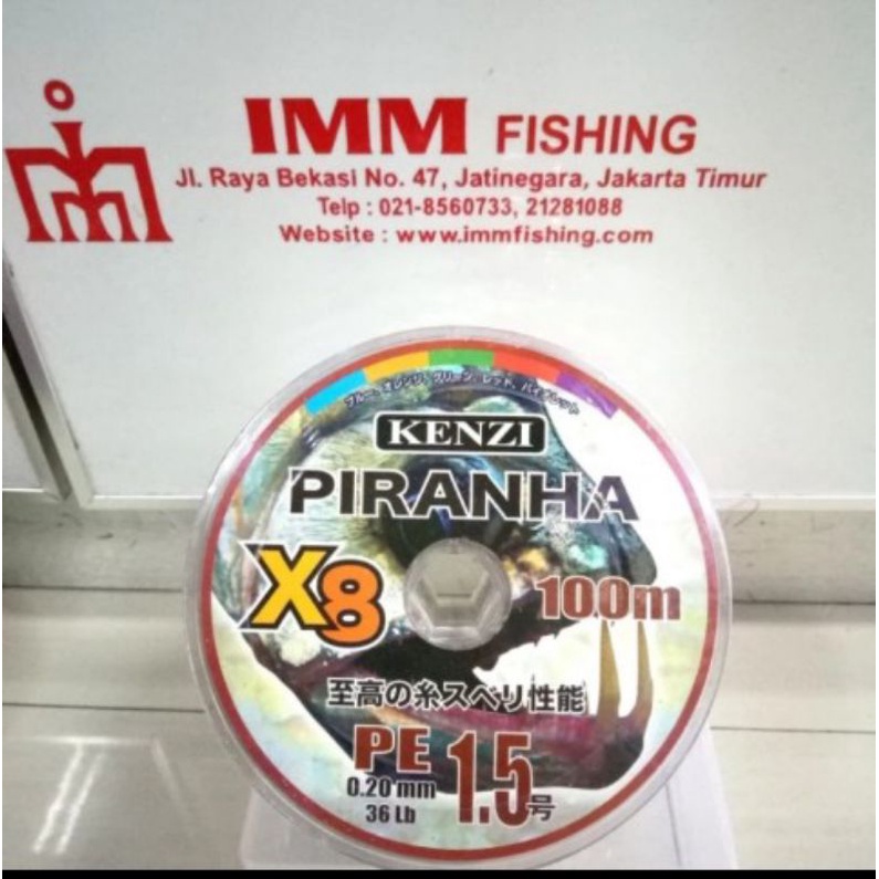 Jual TALI PE KENZI PIRANHA X8 | Senar Pancing | Braid | Shopee Indonesia