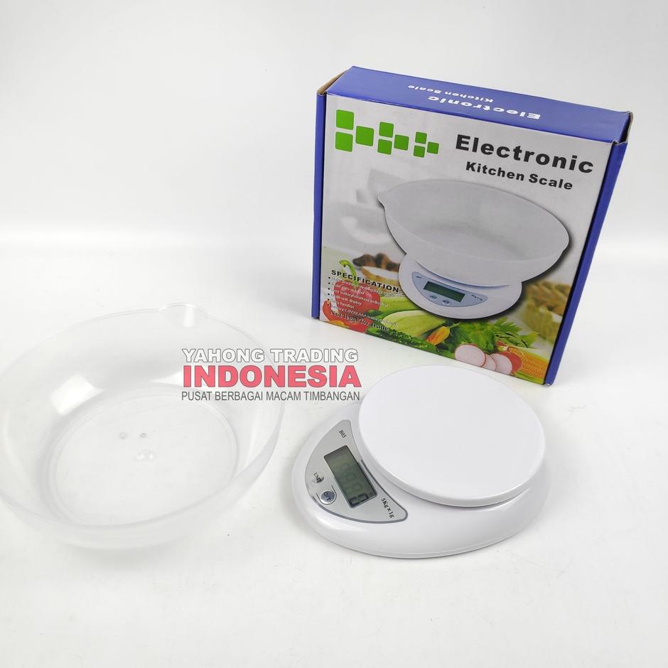 Jual Timbangan Digital Mangkok Timbangan Dapur Digital Timbangan Kue Digital Mangkok B-05 5kg 1g ...