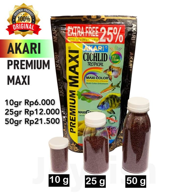 Jual akari premium maxi repack 10gr 25gr 50gr (SUDAH WARNA BARU FORMULA ...
