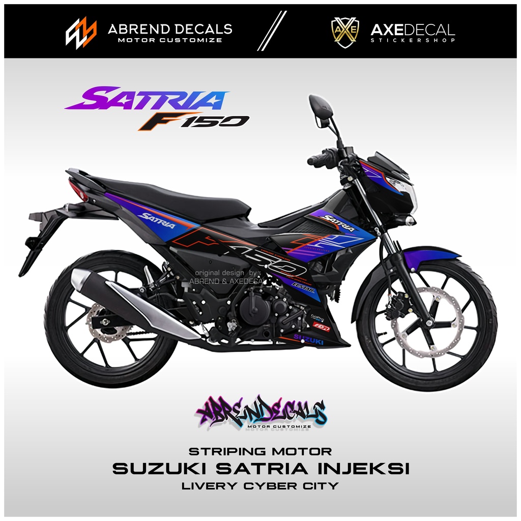 Jual STRIPING SATRIA INJEKSI LIVERY CYBER CITY / STIKER MOTOR SUZUKI ...