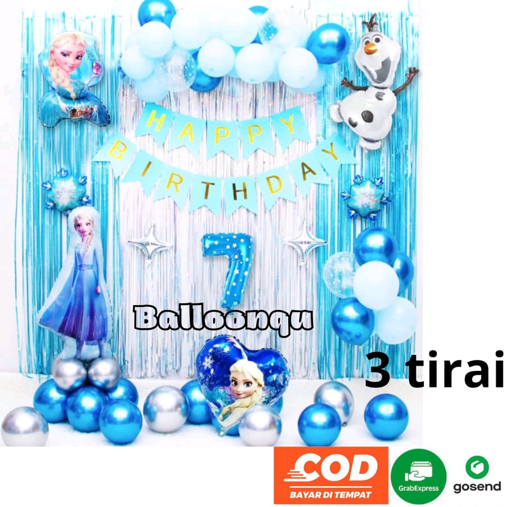 Jual PAKET Backdrop Set Dekorasi Frozen Balon Elsa Olaf Ulang Tahun ...
