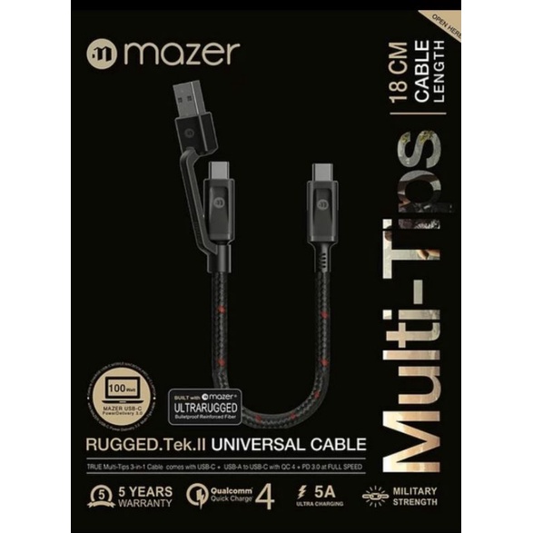 Jual Mazer Original Kabel USB Type C to C 2in1 Ultra Fast Charging ...