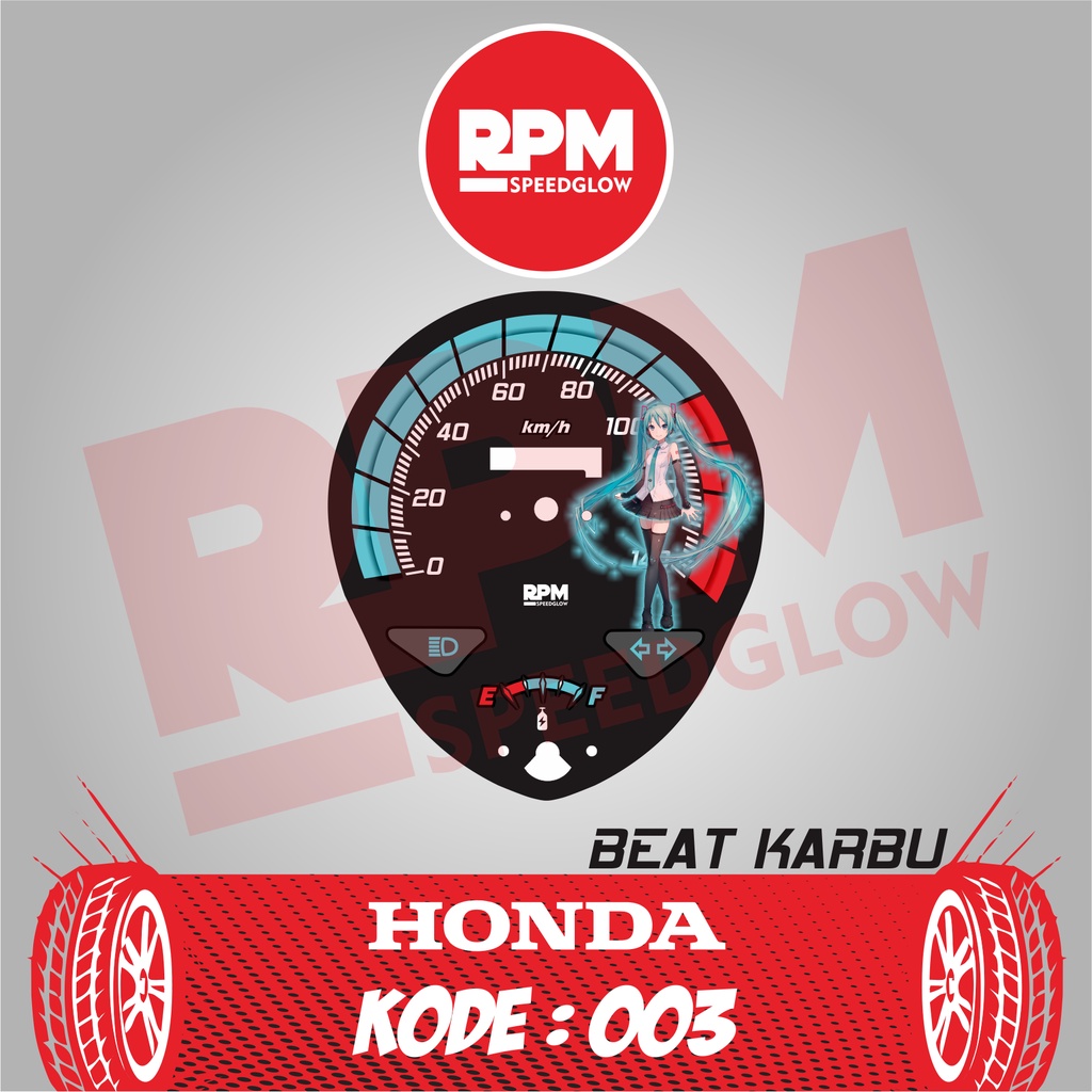 Jual SPEEDOMETER CUSTOM HONDA BEAT KARBU - RPM SPEEDGLOW | Shopee Indonesia