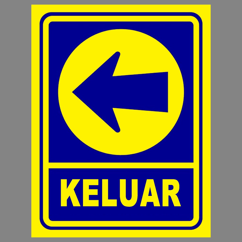 Jual RAMBU RAMBU BANNER KELUAR KIRI UKURAN 38 X50 CM | Shopee Indonesia