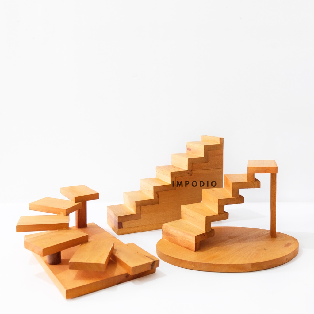 Jual Impodio Tangga kayu mini showcase product / makanan / photo props ...