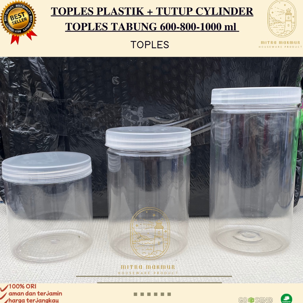 Jual SALE!! TOPLES PLASTIK SILINDER TOPLES TABUNG TOPLES KUE KERING LEBARAN 400-600-800-1000ml ...