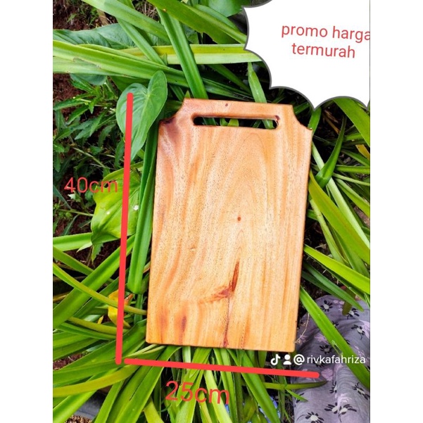 Jual talenan besar/kayu mahoni / estetik/ peralatan dapur/ukuran 25x40 ...