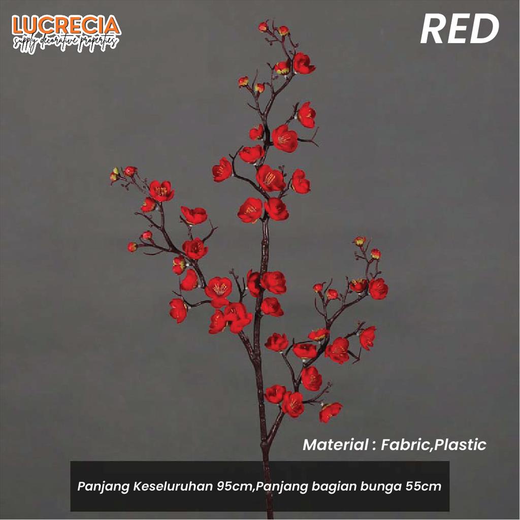 Jual 3 Branches Bunga Sakura Plum Blossom Mei Hua Artificial Dekorasi ...