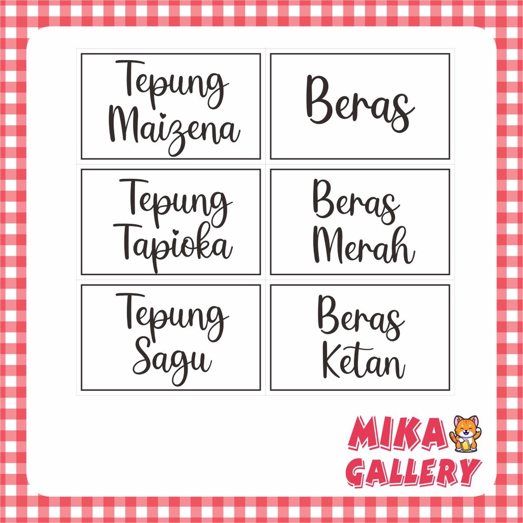 Jual Stiker Bumbu Dapur Sticker Label Transparan Waterproof Ukuran ...