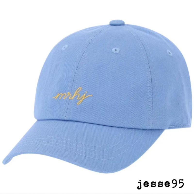 Jual [SALE] Topi Marhėn j DEWEY BALL CAP CURSIVE - Blue Biru Original | Shopee Indonesia