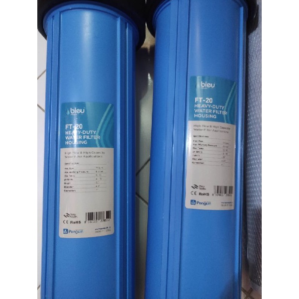Jual Paket Filter Air Tandon atau Torren Bleu Penguin 20" ( 20 inch ...