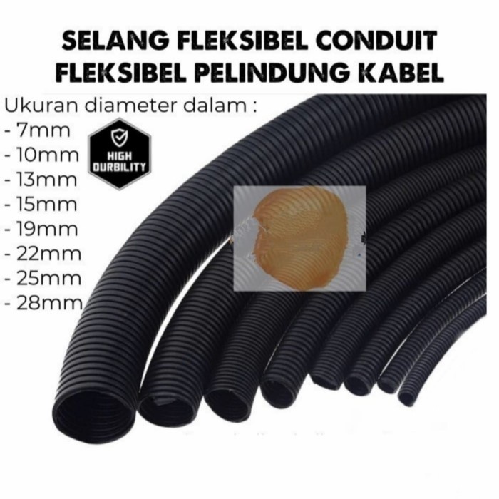 Jual Kabb Selang Flexible Conduit Pvc 10Mm Selang Pelindug Kabel Belah ...