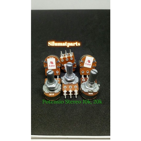 Jual Potensio stereo 10K, 20K APLUS / Potensio Bagus A+ Stereo 10K, 20K ...