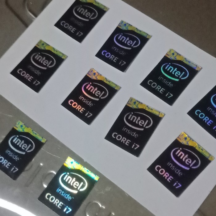 Jual Skin Intel Core I7 Inside Black Stiker Hologram Edition 2022 ...